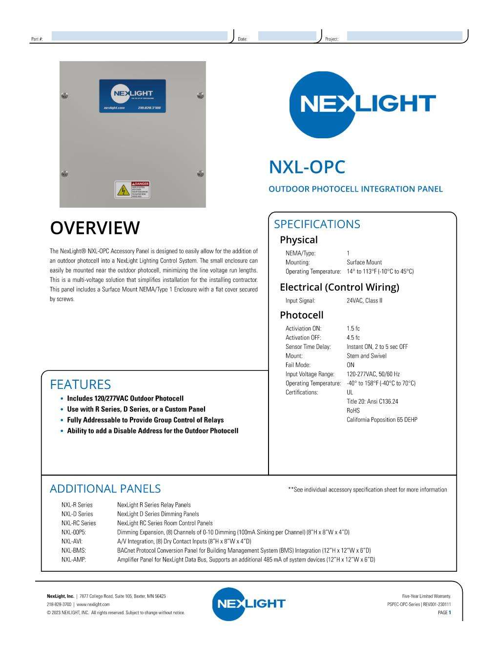NexLight Lighting Control Systems